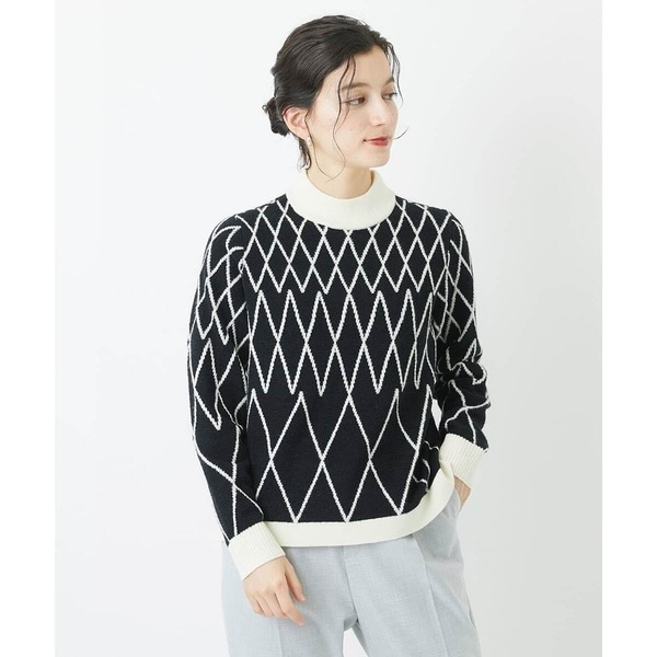 ジョルジュ・レッシュ（ES RECH）/ブークレダイヤジャガードハイネックニット