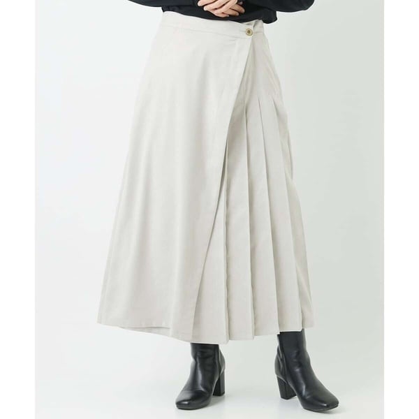 ジョルジュ・レッシュ（ES RECH）/フェイクスエードラッププリーツスカート