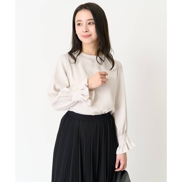 MK ミッシェルクラン（MK MICHEL  ）/【小さいサイズ】タックフリルデザインスリーブブラウス/撥水加工/洗える/セットアップ対応