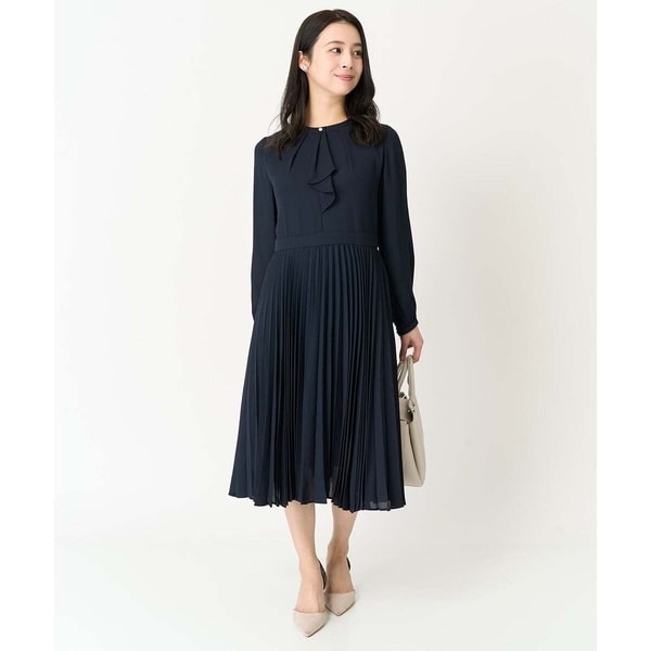MK ミッシェルクラン（MK MICHEL  ）/【小さいサイズ】ボウタイプリーツジョーゼットワンピース/洗える