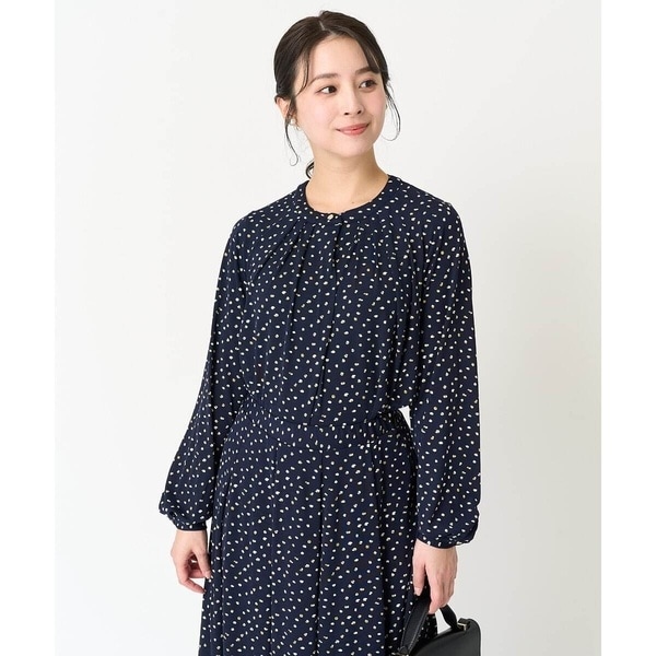 MK ミッシェルクラン（MK MICHEL  ）/【小さいサイズ】アニマル調ドット柄ジャージーカットソー/洗える