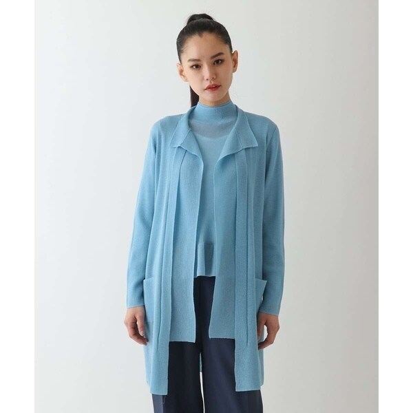 ヒロコビス（hirokobis）/【小さいサイズ】ライトリブロング丈ニットカーディガン