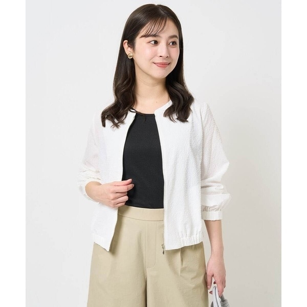 MK ミッシェルクラン（MK MICHEL  ）/【小さいサイズ】ポコポコノーカラーブルゾン/洗える