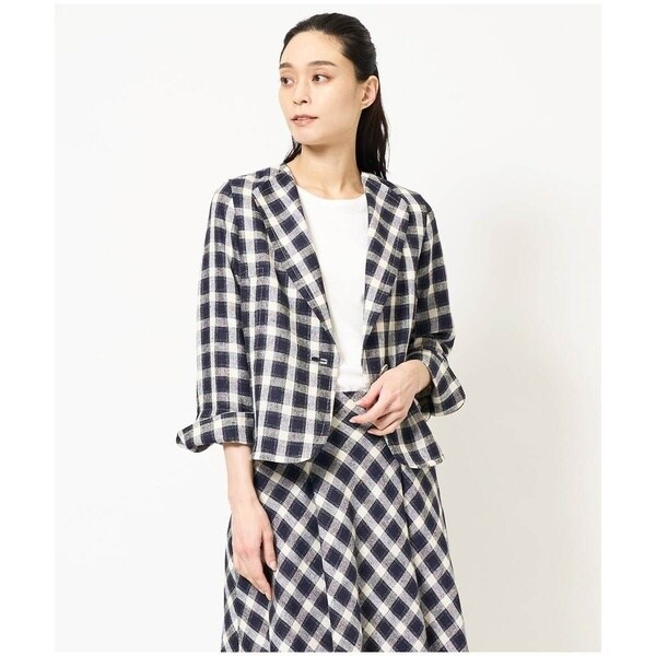 クリスチャンオジャール（christianaujard）/[セットアップ対応]ブロックチェックツイードジャケット