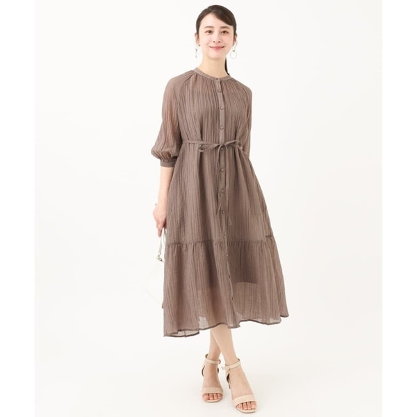 MK ミッシェルクラン（MK MICHEL  ）/【小さいサイズ】ソフト楊柳ティアードワンピース/洗える