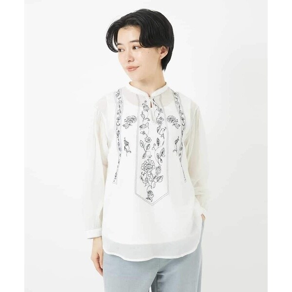 ジャンニ・ロ・ジュディチェ（GIANNI LO GIUDICE）/コットンガーゼ刺繍ブラウス