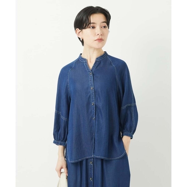 ジョルジュ・レッシュ（ES RECH）/ライトデニムランタンスリーブブラウス