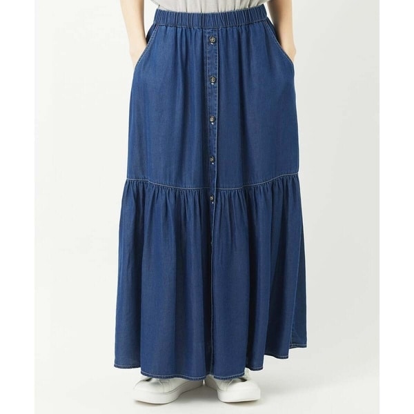 ジョルジュ・レッシュ（ES RECH）/ライトデニムティアードスカート