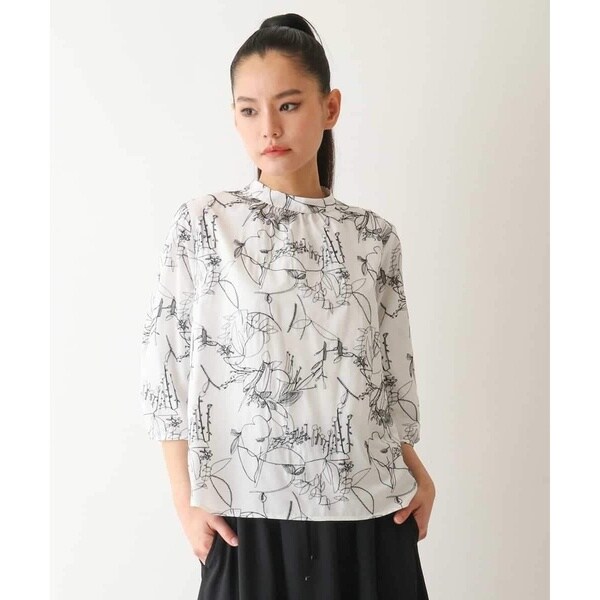 ヒロコビス（hirokobis）/【小さいサイズ】線描き刺繍デザインブラウス
