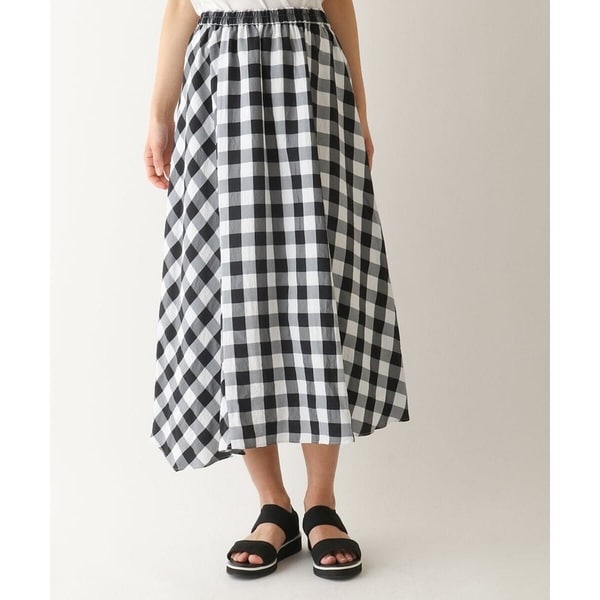 ヒロコビス（hirokobis）/アシンメトリーヘムギンガムスカート