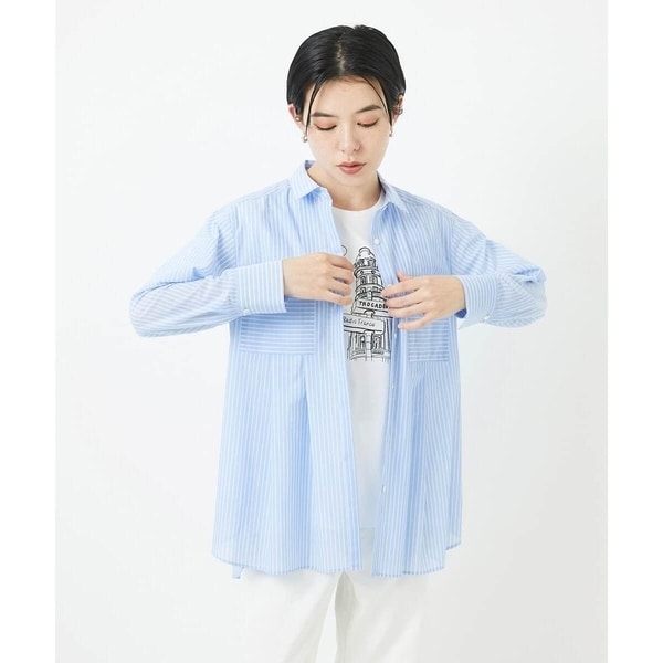 ジョルジュ・レッシュ（ES RECH）/[日本製]サンディーローンタックシャツブラウス