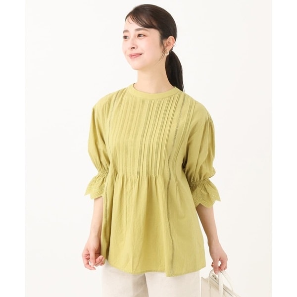 MK ミッシェルクラン（MK MICHEL  ）/【小さいサイズ】刺繍デザインブラウス/洗える