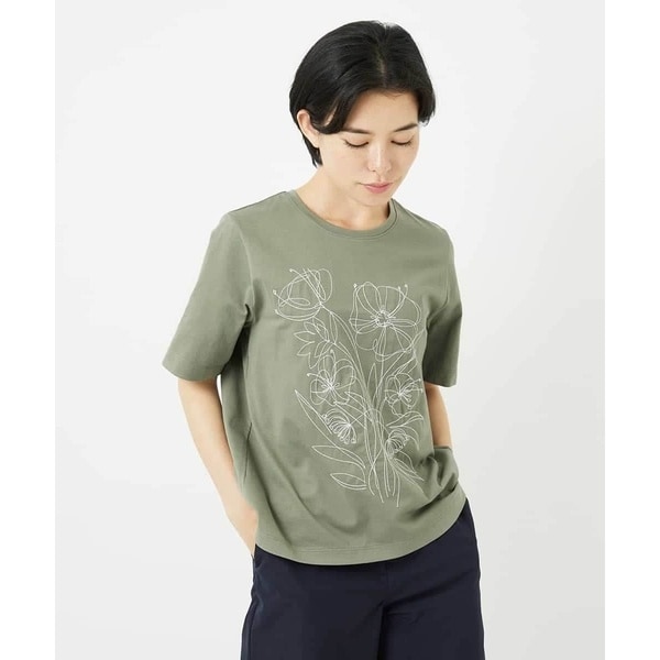 ヒロコビス（hirokobis）/【小さいサイズ】ステッチ刺繍デザインTシャツ