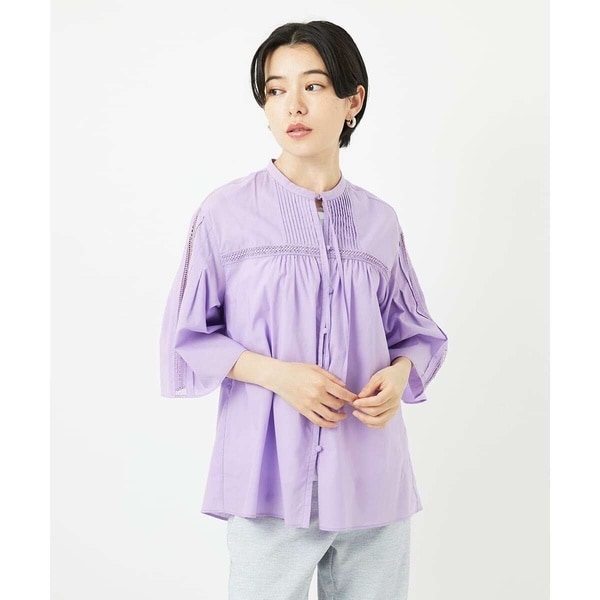 ジョルジュ・レッシュ（ES RECH）/60ローンフレアスリーブレースブラウス