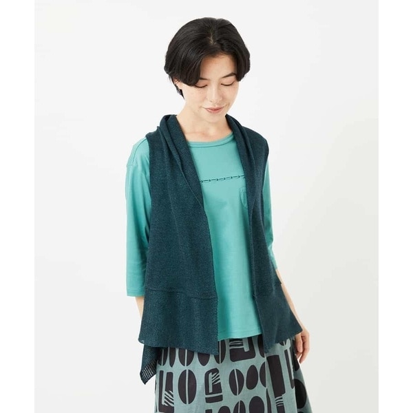 ジャンニ・ロ・ジュディチェ（GIANNI LO GIUDICE）/[人気デザイン/日本製]リネンニットジレ