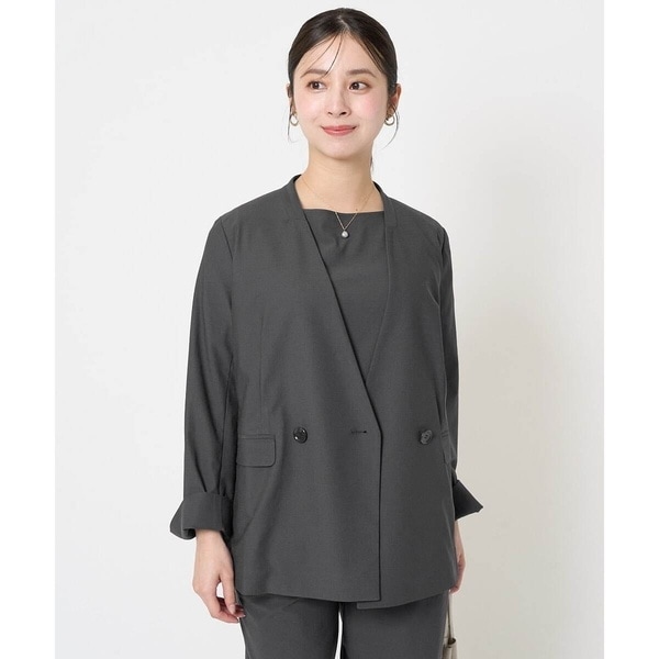 MK ミッシェルクラン（MK MICHEL  ）/【小さいサイズ】カラーレスストレッチジャケット/洗える/セットアップ対応