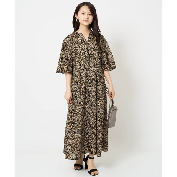 MK ミッシェルクラン（MK MICHEL  ）/【小さいサイズ】キーネックコットンワンピース/洗える