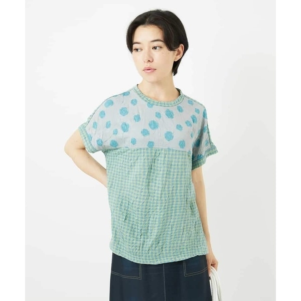 ジャンニ・ロ・ジュディチェ（GIANNI LO GIUDICE）/[日本製]麻混ドットワッシャージャガードカットソー