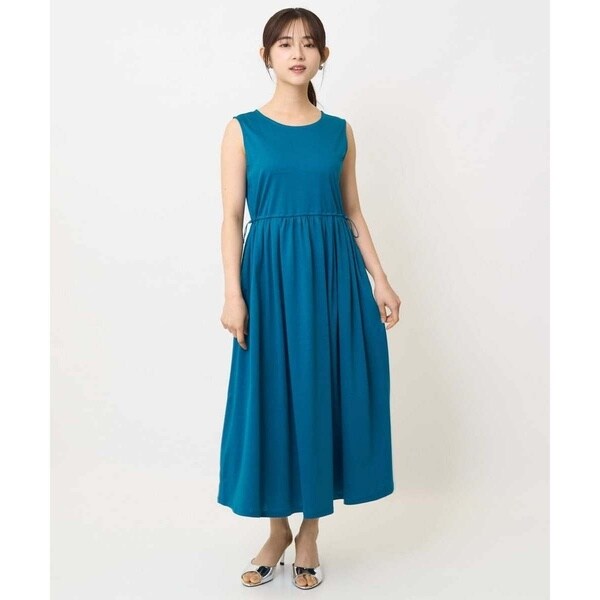 MK ミッシェルクラン（MK MICHEL  ）/【小さいサイズ】ウエスト切り替えノースリーブワンピース/接触冷感/洗える