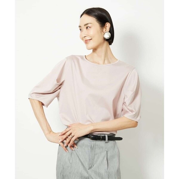 ミッシェルクラン（MICHEL ）/[小さいサイズ]袖タックカットソー(接触冷感)