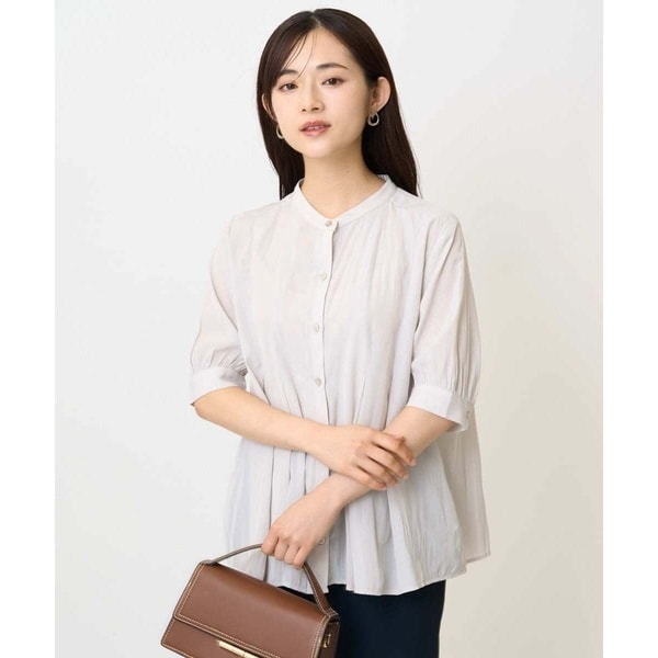 MK ミッシェルクラン（MK MICHEL  ）/【小さいサイズ】五分袖チュニックブラウス/UVカット/接触冷感/洗える