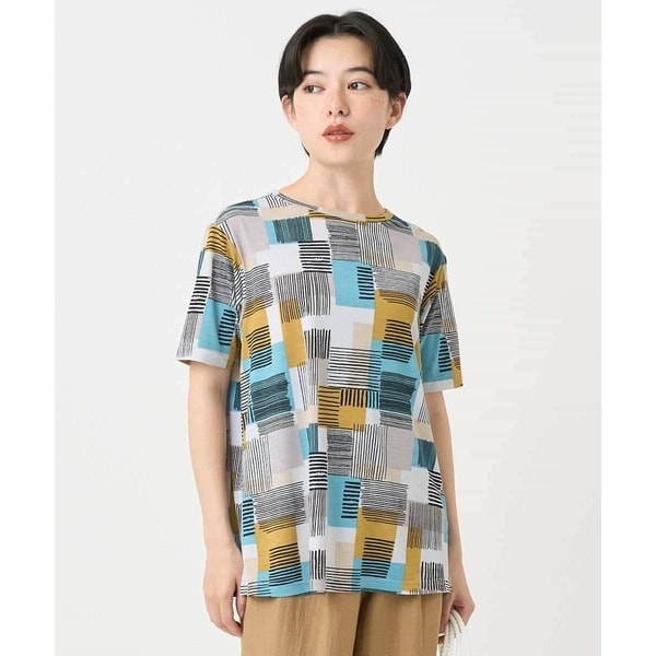 ジャンニ・ロ・ジュディチェ（GIANNI LO GIUDICE）/[接触冷感・速乾]ルービックブロックプリントカットソー