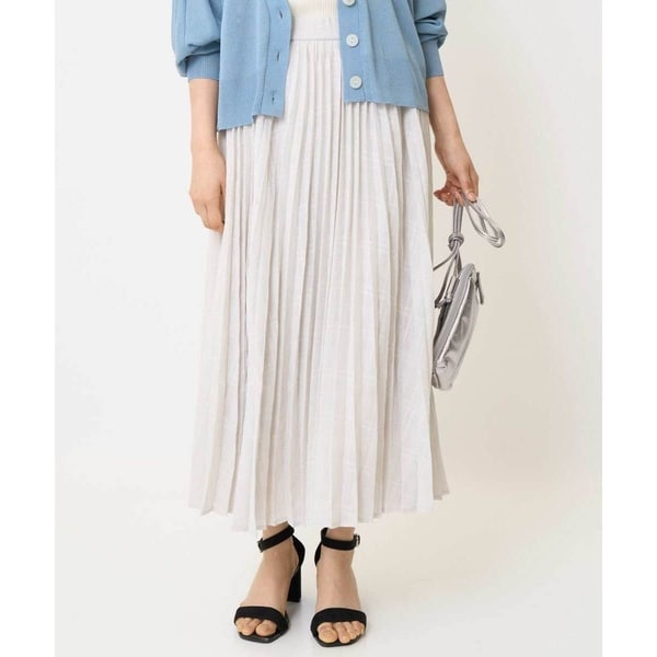 MK ミッシェルクラン（MK MICHEL  ）/【小さいサイズ】楊柳シアーチェックプリーツスカート/洗える/セットアップ対応