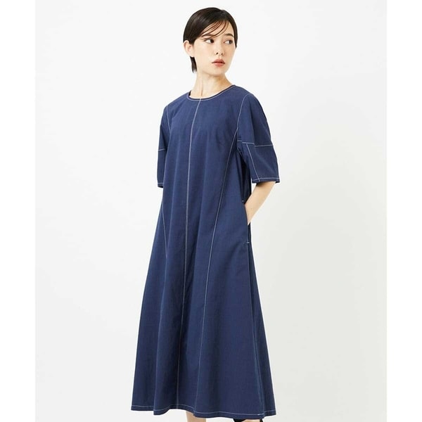 ヒロコビス（hirokobis）/【小さいサイズ】配色ステッチ立体スリーブワンピース