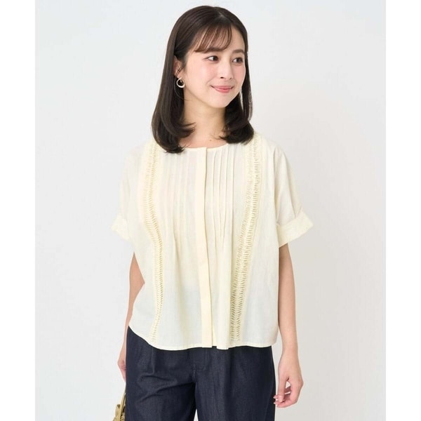 MK ミッシェルクラン（MK MICHEL  ）/【小さいサイズ】コットンボイルピンタックデザインブラウス/洗える