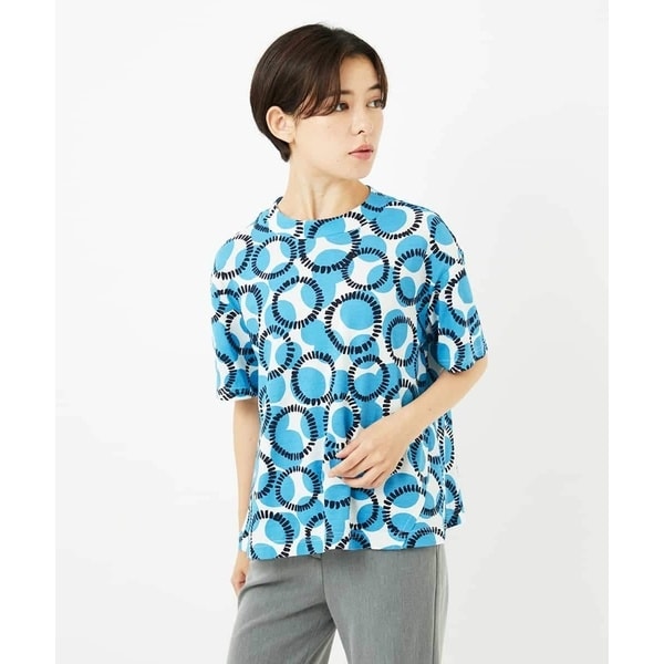 ジャンニ・ロ・ジュディチェ（GIANNI LO GIUDICE）/[接触冷感・日本製]ドットサークルプリントカットソー