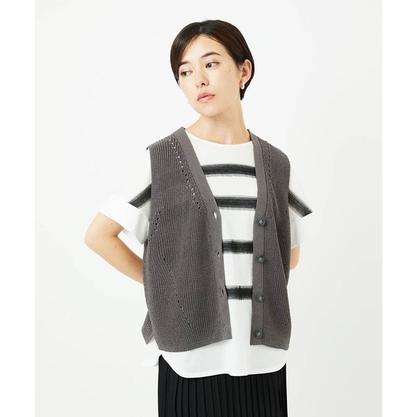 ジョルジュ・レッシュ（ES RECH）/リネンライクニットベスト