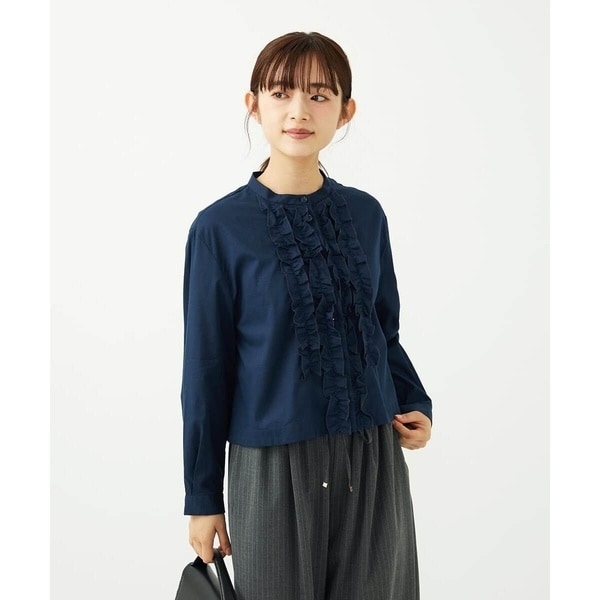 MK ミッシェルクラン（MK MICHEL  ）/【小さいサイズ】フロントフリルデザインブラウス/洗える