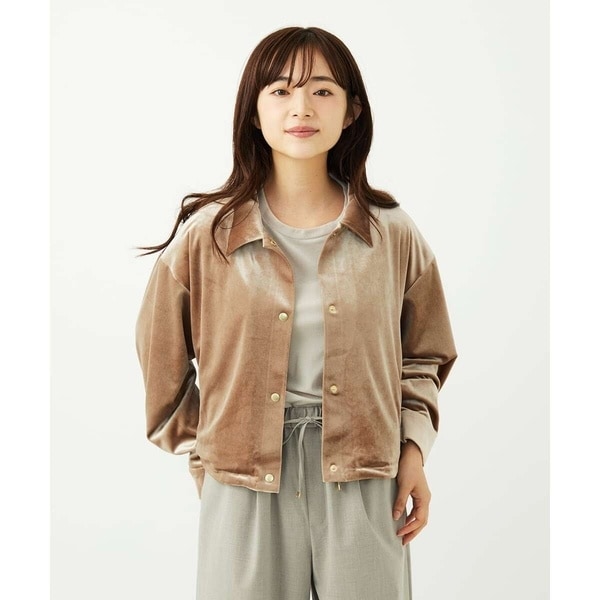 MK ミッシェルクラン（MK MICHEL  ）/【小さいサイズ】スノーベロア クロップドブルゾン/洗える