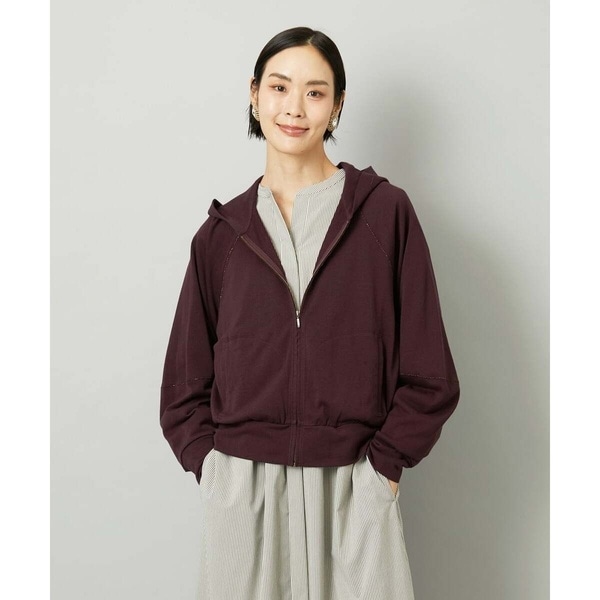 ミッシェルクラン（MICHEL ）/[小さいサイズ]シアー裏毛アクセントラメパーカー