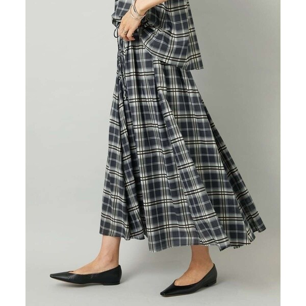 ミッシェルクラン（MICHEL ）/[小さいサイズ][セットアップ対応]ギャザースカート　シアーチェック柄