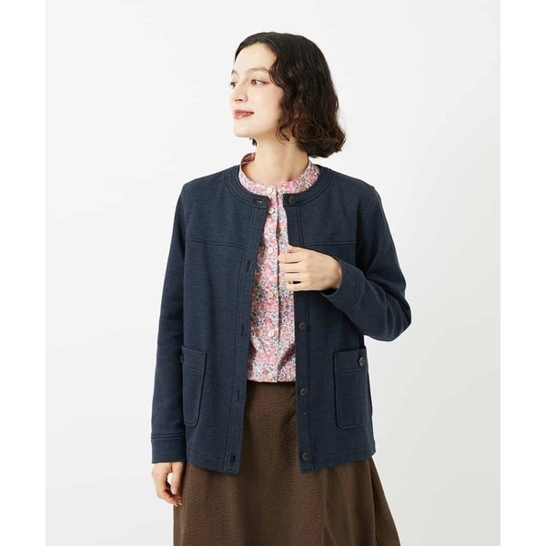 ジャンニ・ロ・ジュディチェ（GIANNI LO GIUDICE）/[セットアップ対応]デニムジャージーノーカラージャケット