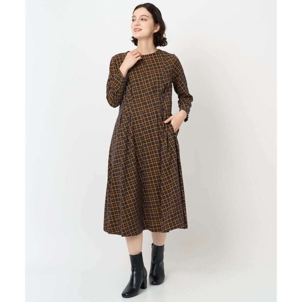 ジョルジュ・レッシュ（ES RECH）/Aラインオパールチェックワンピース