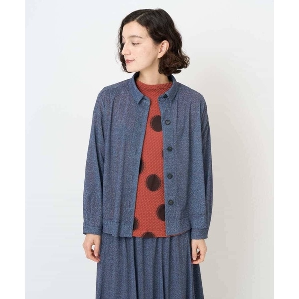 ジャンニ・ロ・ジュディチェ（GIANNI LO GIUDICE）/[セットアップ対応]デニムライクプリントカットソーブラウス