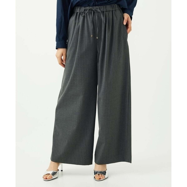 MK ミッシェルクラン（MK MICHEL  ）/【小さいサイズ】ストレートワイドパンツ(ストライプ・無地)/洗える