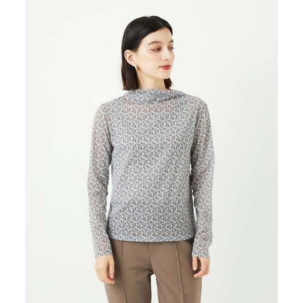 ジョルジュ・レッシュ（ES RECH）/[日本製]シアーボトルネックロゴカットソー