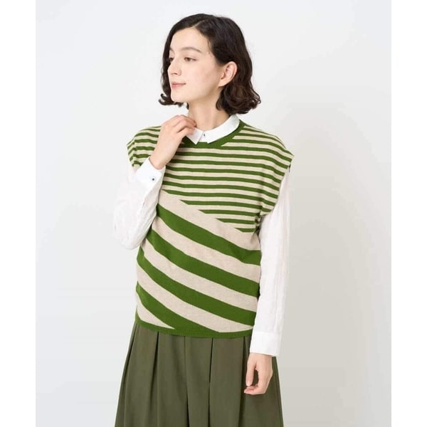 ジャンニ・ロ・ジュディチェ（GIANNI LO GIUDICE）/シルク混ボーダーニット