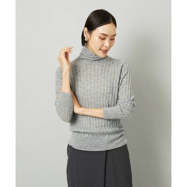 ミッシェルクラン（MICHEL ）/[小さいサイズ]シアーケーブルハイネックニット