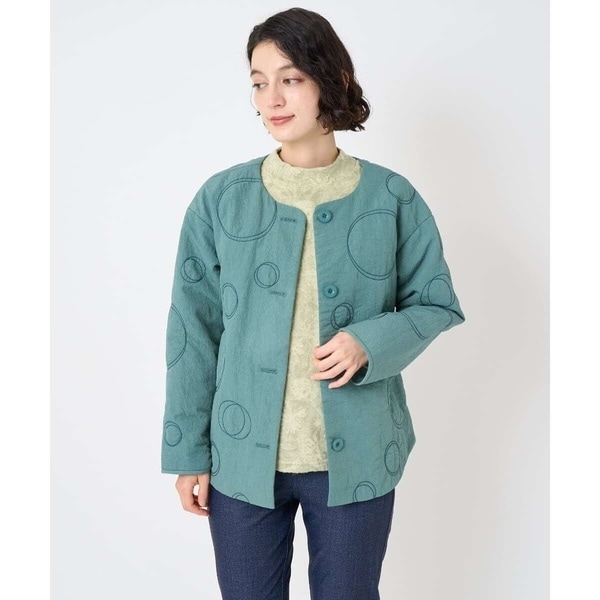 ジャンニ・ロ・ジュディチェ（GIANNI LO GIUDICE）/ドットキルトノーカラージャケット