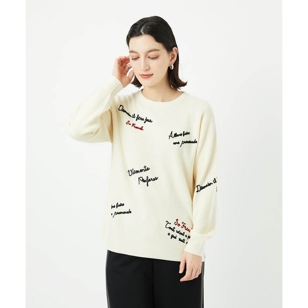 ジョルジュ・レッシュ（ES RECH）/ロゴ刺繍ウールニット