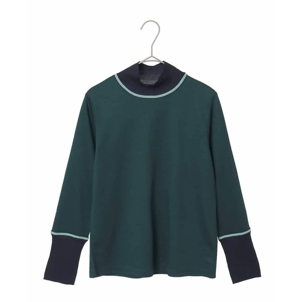 ヒロコビス（hirokobis）/【小さいサイズ】配色アクセントハイネックインナープルオーバー