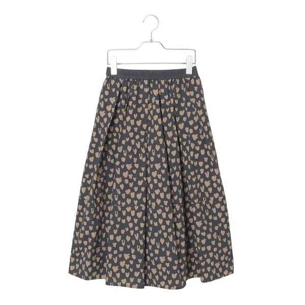 ヒロコビス（hirokobis）/【小さいサイズ】ハート柄ドットプリントフレアスカート