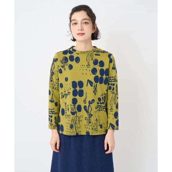 ジャンニ・ロ・ジュディチェ（GIANNI LO GIUDICE）/[日本製]幾何柄両面選針カットソー