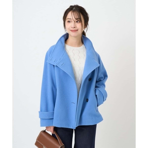 MK ミッシェルクラン（MK MICHEL  ）/【小さいサイズ】エアリアルウール スタンドカラーショートコート