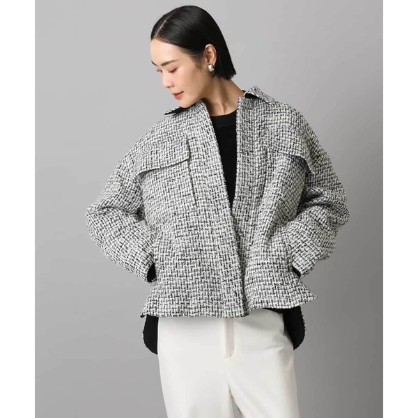 ミッシェルクラン（MICHEL ）/[小さいサイズ]ファンシーツイードCPOジャケット