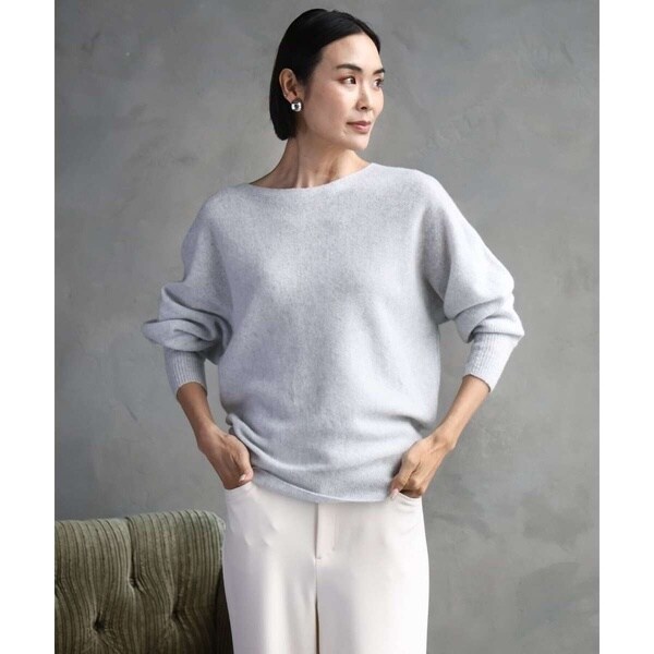 ミッシェルクラン（MICHEL ）/[小さいサイズ][定番人気]ホールガーメント(R)ドルマンスリーブニット